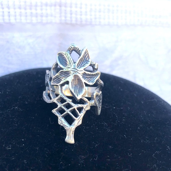 Jewelry | Vintage Silver Floral Openwork Knuckle Ring | Poshmark